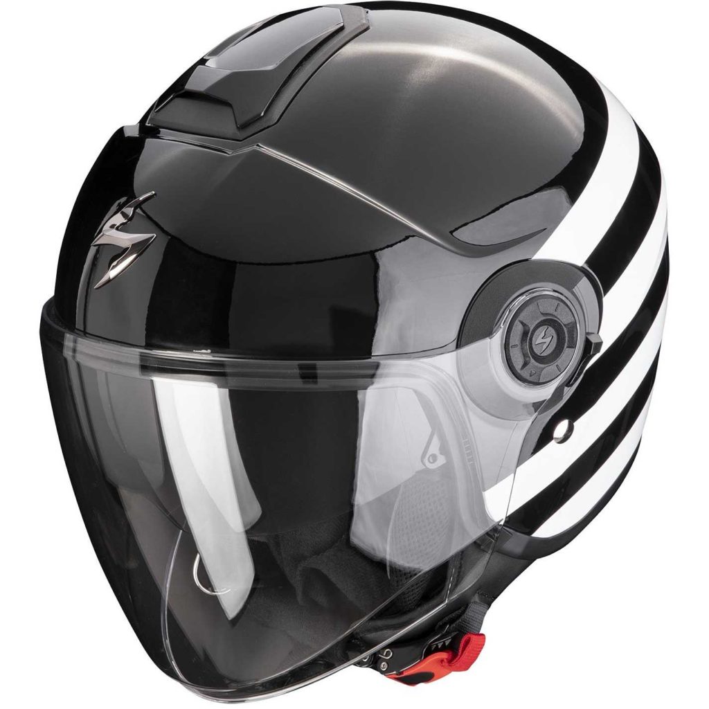 Casco Jet Scorpion Exo City II Bee Nero Bianco - Sicstar Moto